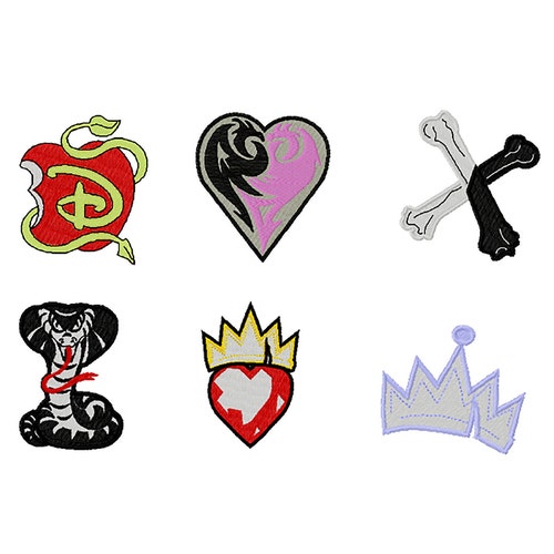 Descendants Logo Pack 5 Designs Embroidery Machine - Etsy