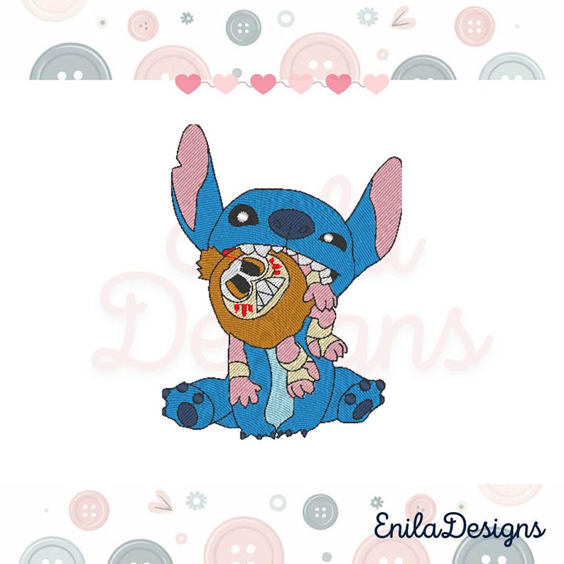 Stitch 2025 Inspired Machine Embroidery File Design - 3 Sizes - Etsy