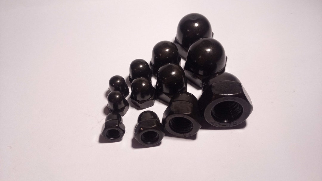 Black 304 A2 INOX Stainless Steel Domed Hex Cap Nuts Hex Acorn Nut ...