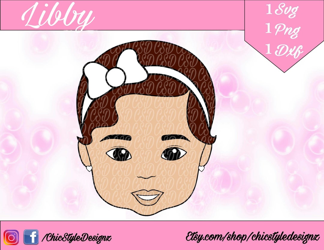 Libby Pretty Baby Girl Svg Girl With a Hair Bow Girl Svg Latin - Etsy