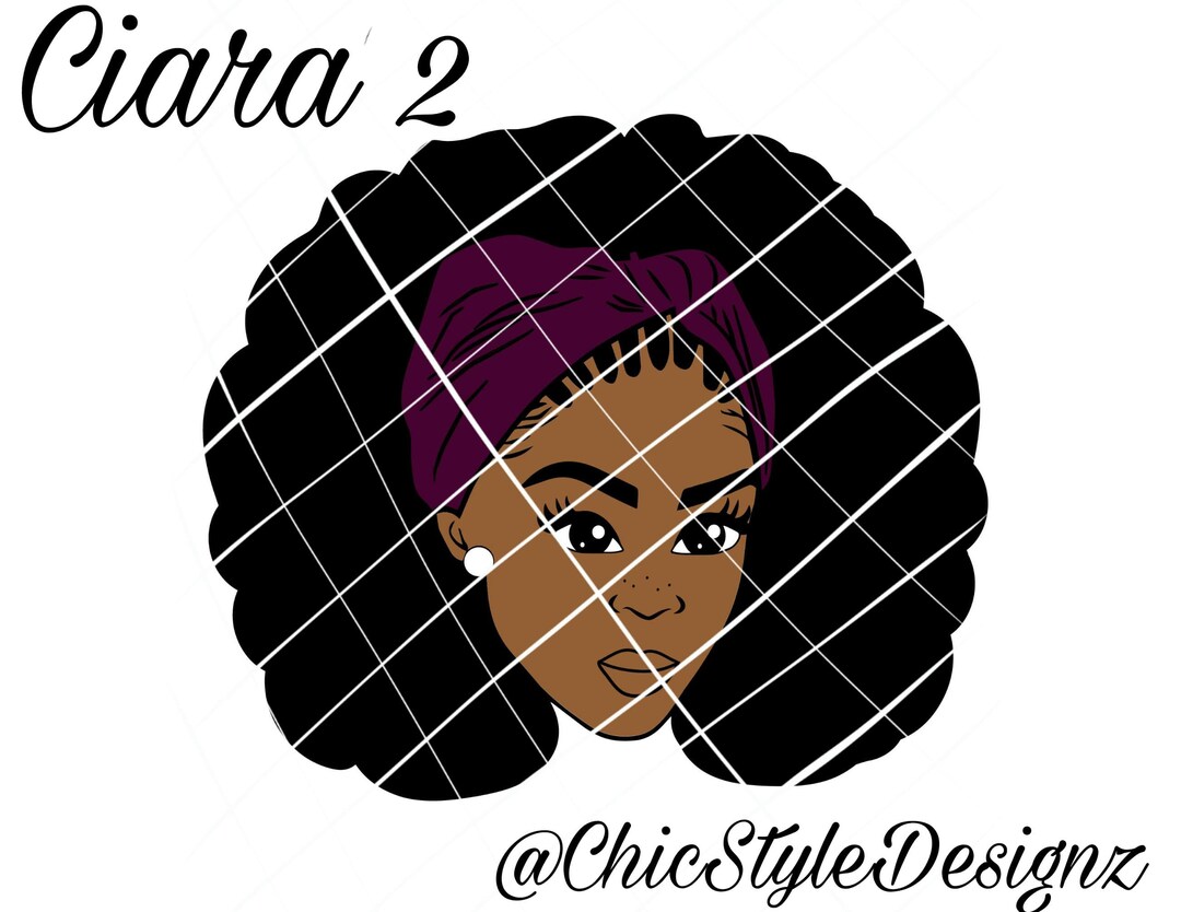 Ciara 2 African American Woman Svg Natural Hair Svg Natural - Etsy