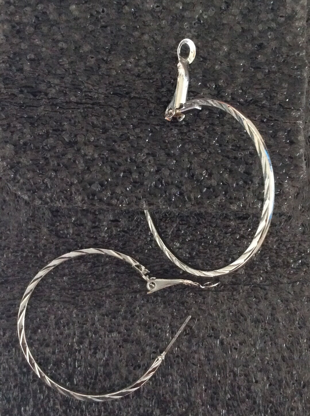 Hoop Shop Large Silver Lever Back Closure.large 3 2 1/2 2 - Etsy UK