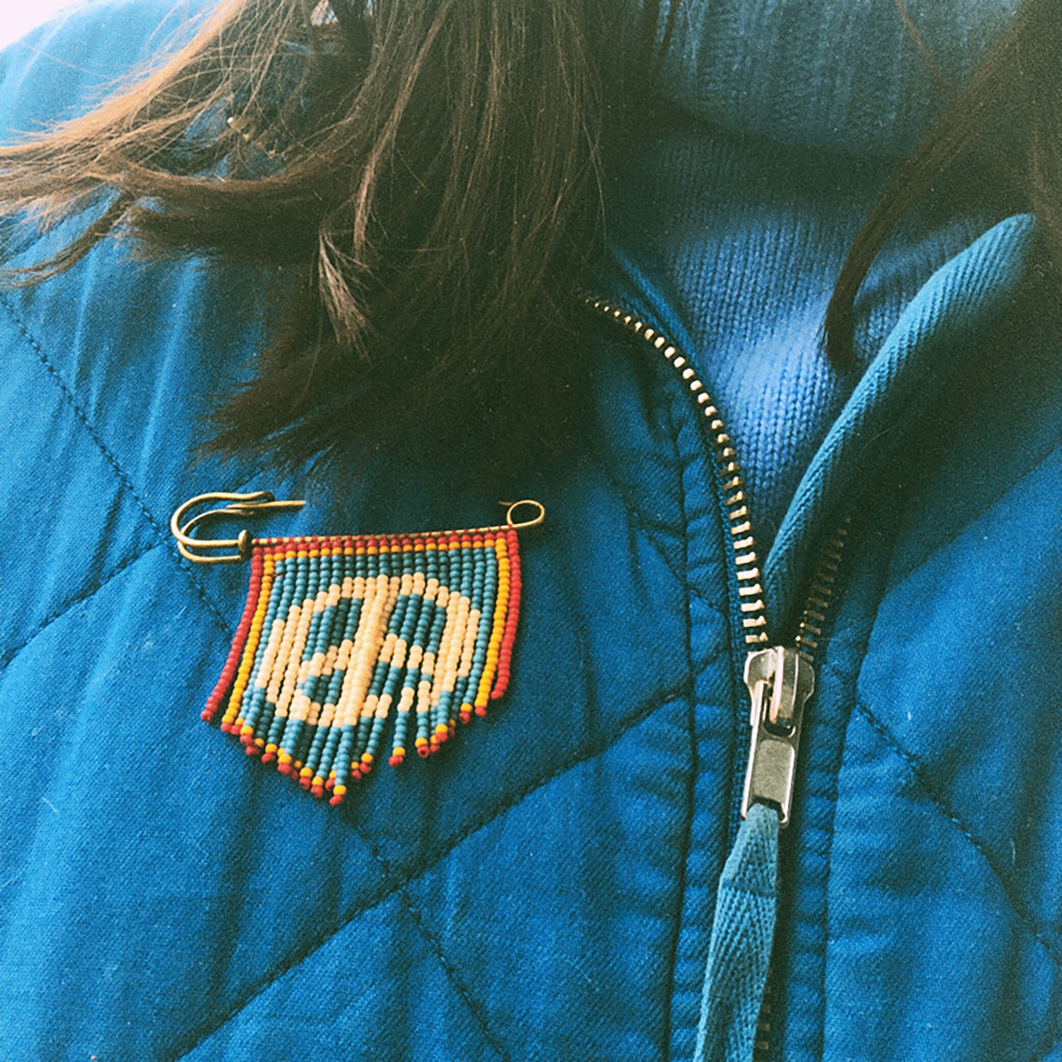 Peace Sign Beaded Pin. Handwoven Beaded Brooch - Etsy