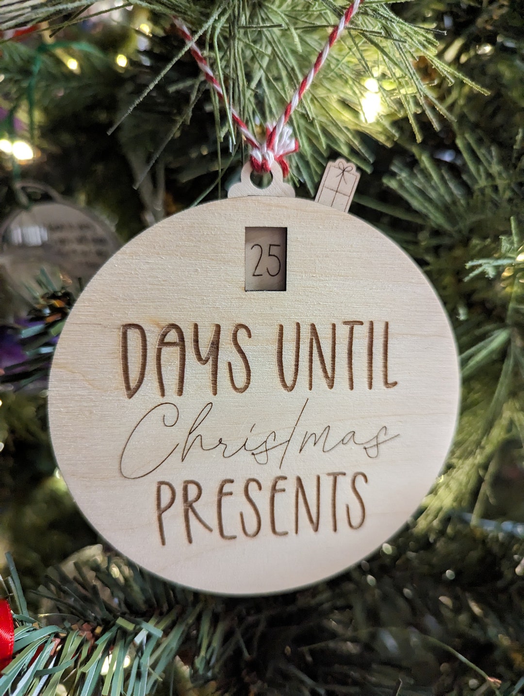 Christmas Present Countdown Ornament-days to Christmas Christmas ...