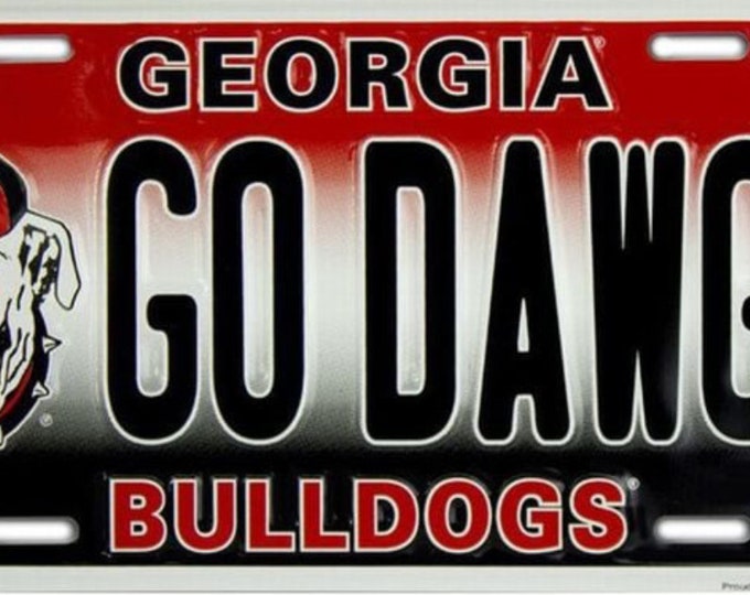 Georgia Bulldogs,go Dawgs on A 12x 6 License Plate or Wall Sign. Great ...