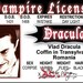 Dracula Vampire License on a Laminated ID Card 3.4 Inches by 2.2 Inches ...