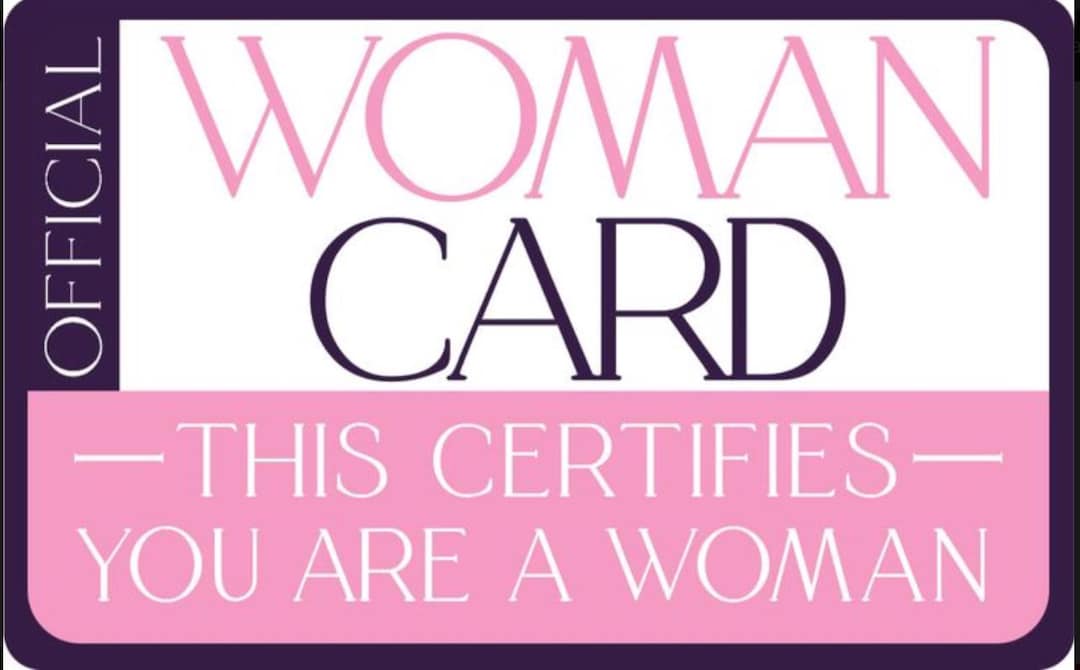 Woman Card Parody Prop Drivers License on a Laminated ID Card 3.4 ...