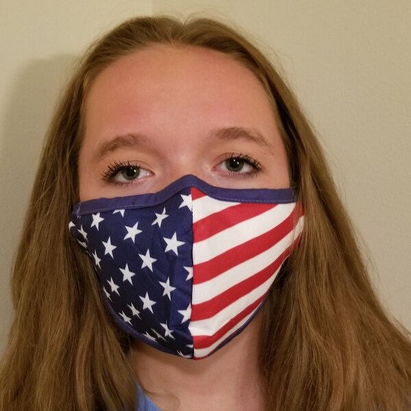 Usa Flag Mask - Etsy