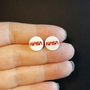 NASA Logo Stud Earrings Science Astrophysics Astronaut | Etsy