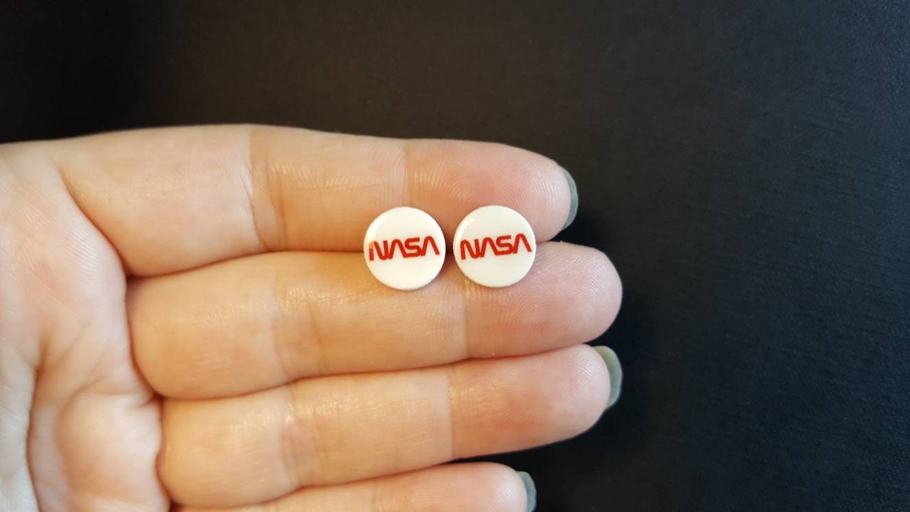 NASA Logo Stud Earrings Science Astrophysics Astronaut - Etsy