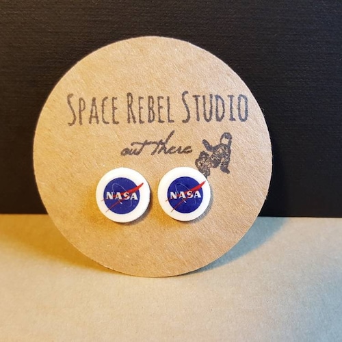 NASA Logo Stud Earrings Science Astrophysics Astronaut - Etsy