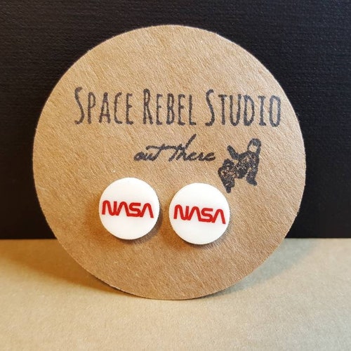 NASA Logo Stud Earrings Science Astrophysics Astronaut - Etsy