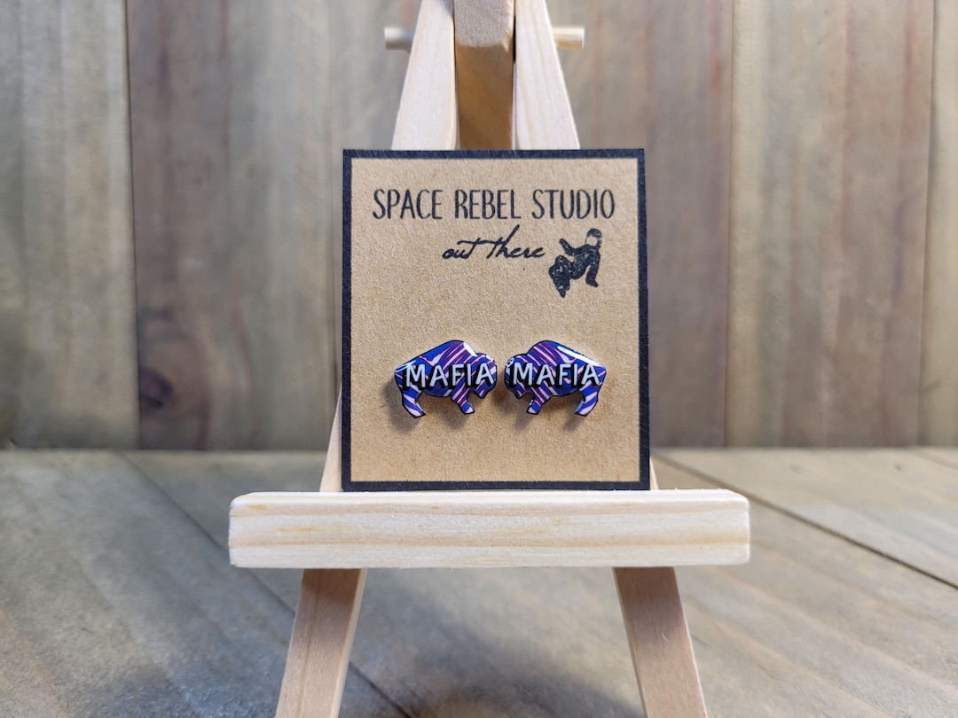 Bills Mafia Earrings , Buffalo Studs , Buffalove , Bills 716 , Buffalo ...