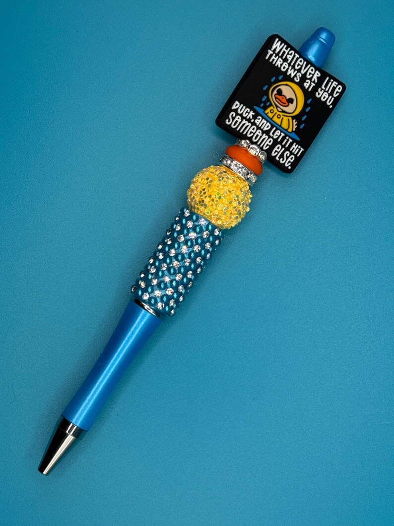 Duck Beaded Ballpoint Pen: Funny Novelty Bling Pen - Etsy