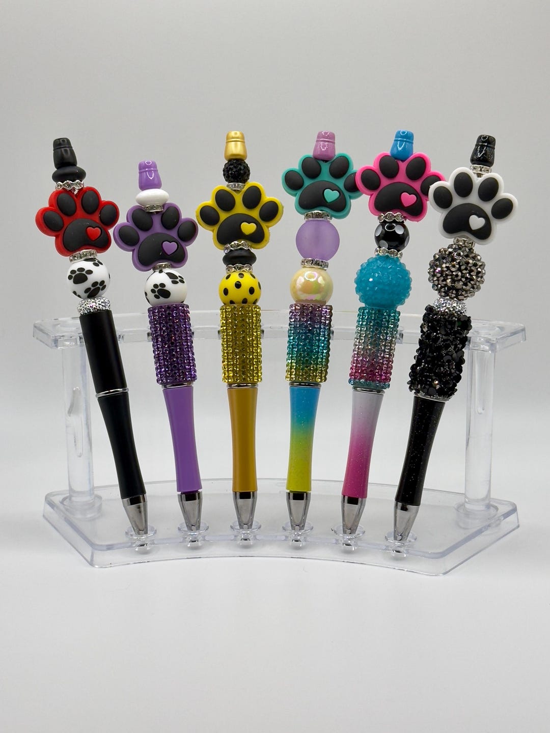 Paw Print Beaded Pen, Animal Bling Ballpoint Pen - Etsy
