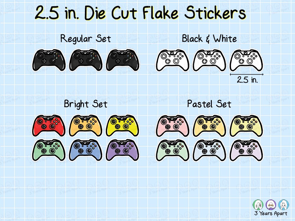 Xbox Controller Stickers Video Game Console Gamer Deco | Etsy
