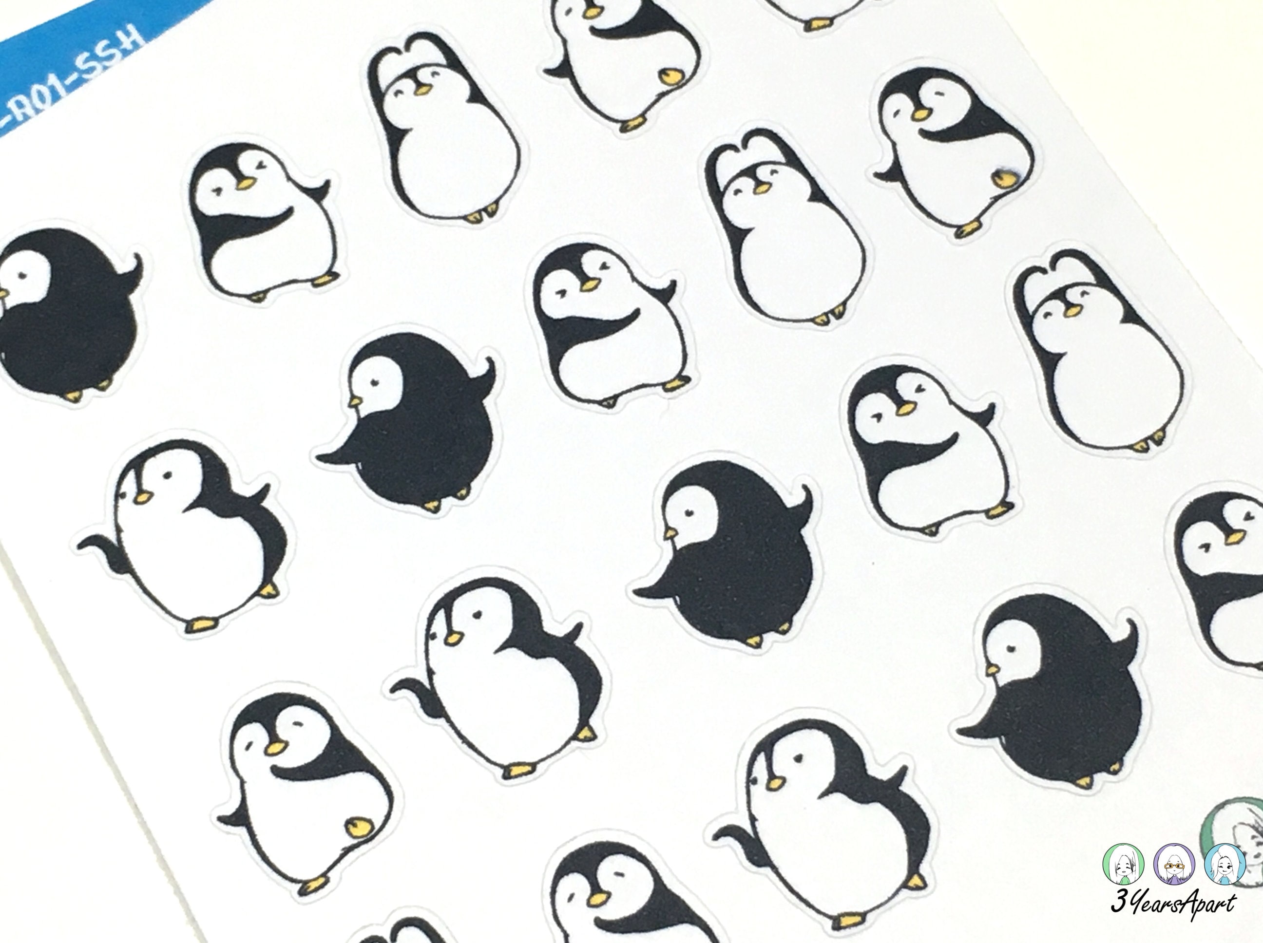 Cute Penguin Dance Stickers Daily Kawaii Decorative Party - Etsy Denmark