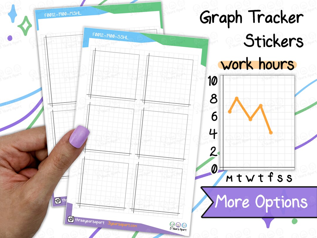 Graph Tracker Sticker Sheet | Habit Work Fitness Hobonichi Grid ...