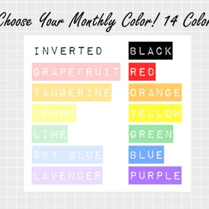 Bullet Journal Monthly Sticker Kit Custom Color Functional & Deco ...