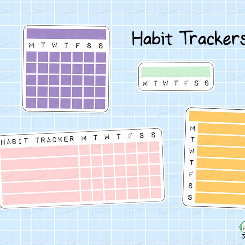 Habit Tracker Stickers - Etsy