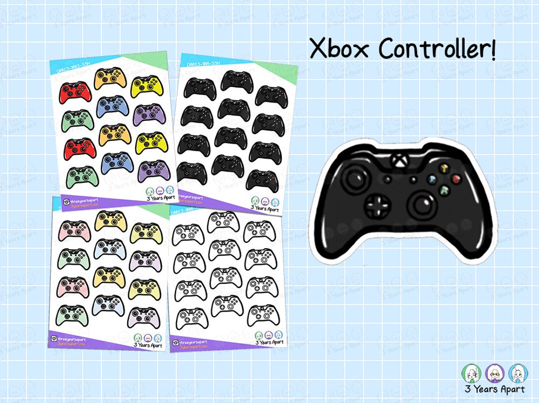 Xbox Controller Stickers | Video Game Console Gamer Deco Stickers for ...