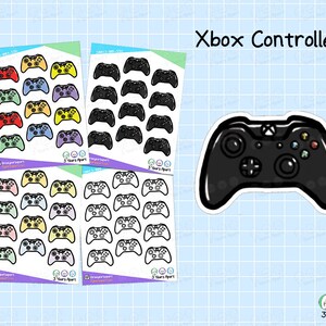 Xbox Controller Stickers | Video Game Console Gamer Deco Stickers for ...