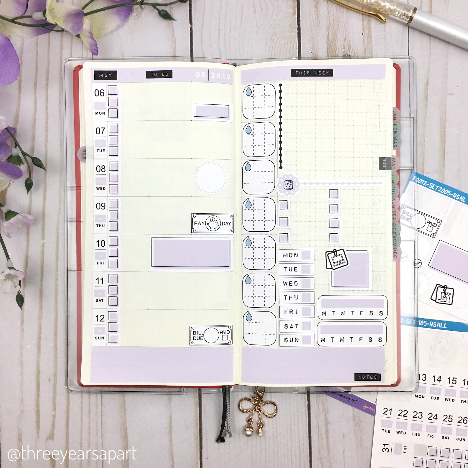 Hobonichi Weeks Daily Sticker Sheet Custom Color Functional - Etsy