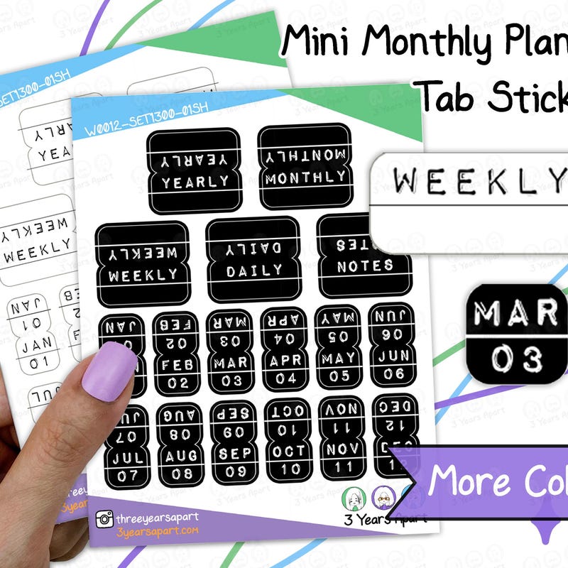Tab Stickers - Etsy