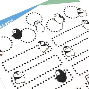 Cute Penguin Dance Label Stickers | Daily Kawaii Functional Party ...