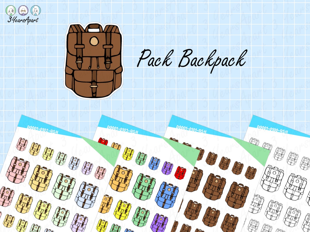 Backpack Stickers Custom Coloring Travel School Deco Stickers for ...