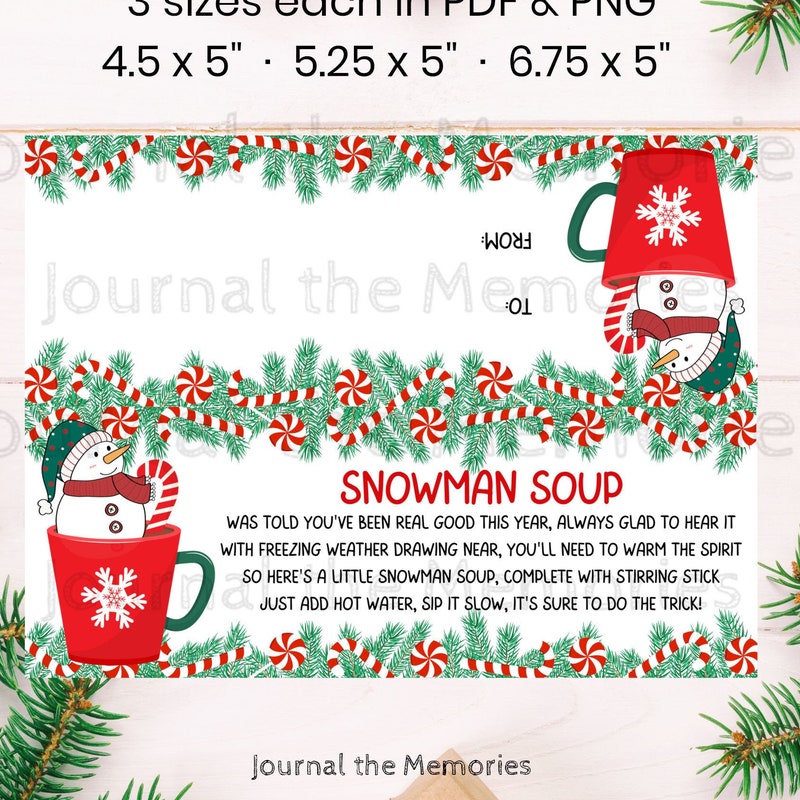 Snowman Soup - Etsy