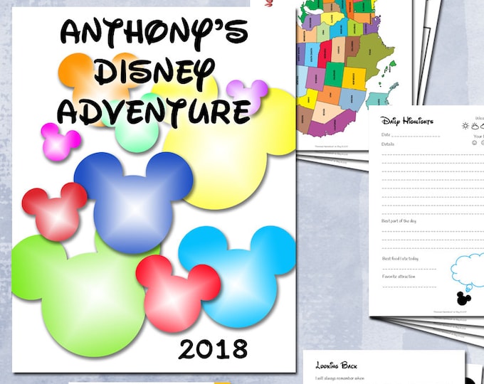 Disney World Journal | Personalize With Year and Name | Disney Journal ...