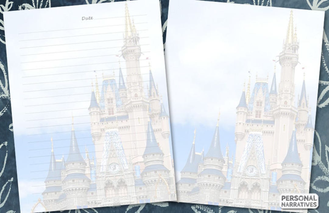 Printable Princess Castle Stationery | Cinderella Castle Letter Writing ...