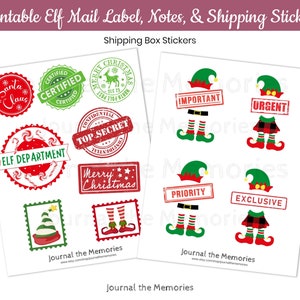 Printable Elf Mail Label, Elf Shipping Label Printable, Elf Props, Elf ...