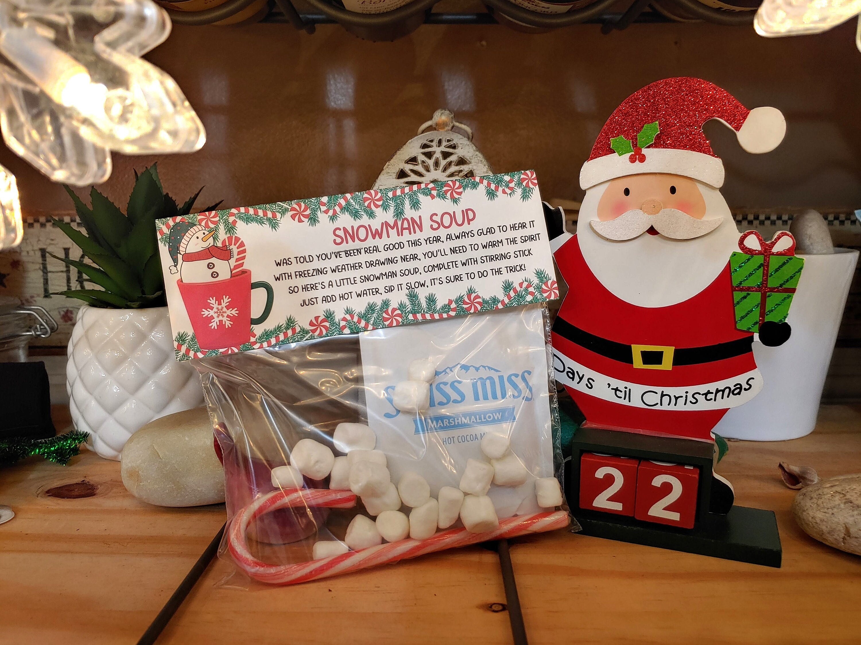 Snowman Soup Treat Bag Topper, Snowman Soup Label, Christmas Treat Bag ...