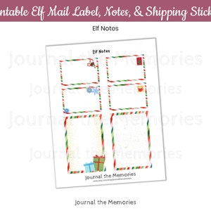 Printable Elf Mail Label, Notes, and Stickers (PDF) - Etsy