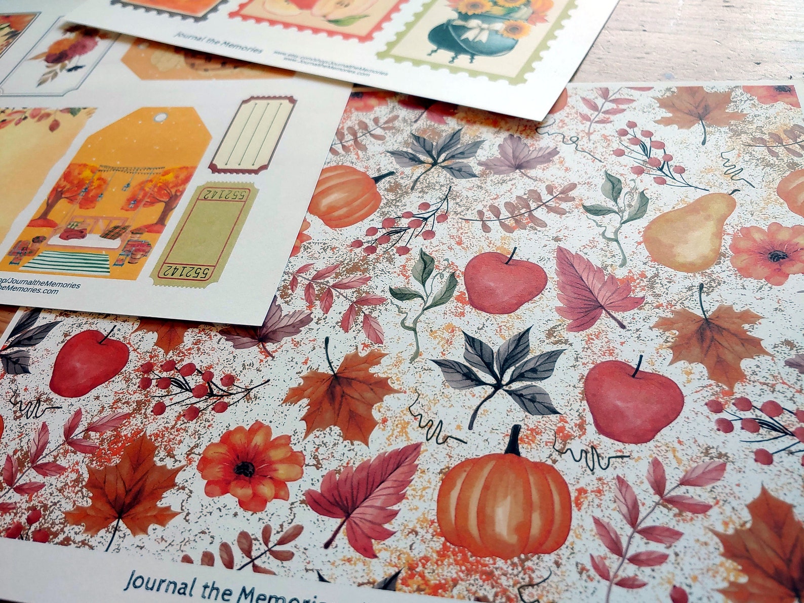 Fall Junk Journal Kit Printable Fall Ephemera Autumn Junk Journal ...