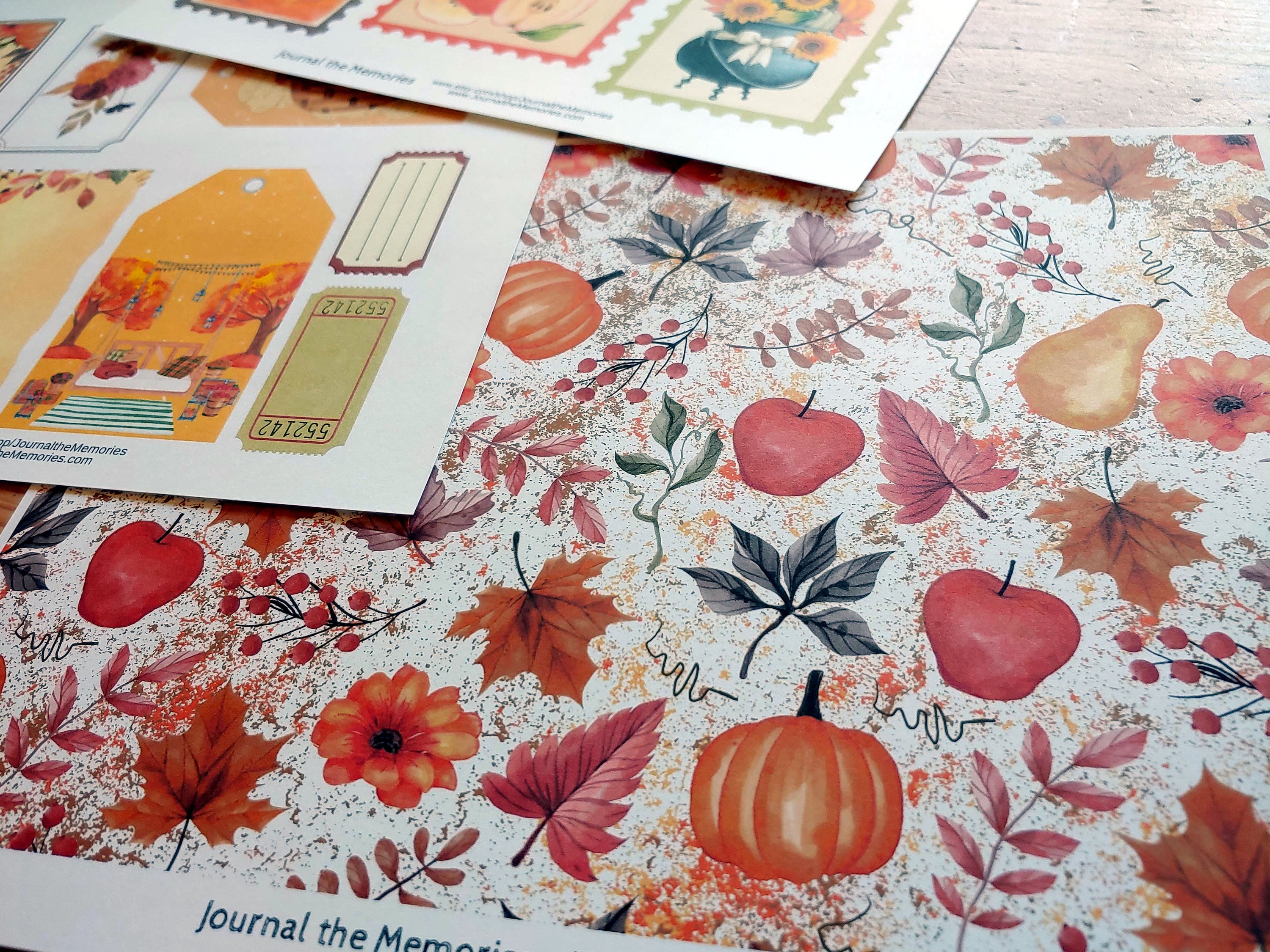 Fall Junk Journal Kit Printable Fall Ephemera Autumn Junk Journal ...