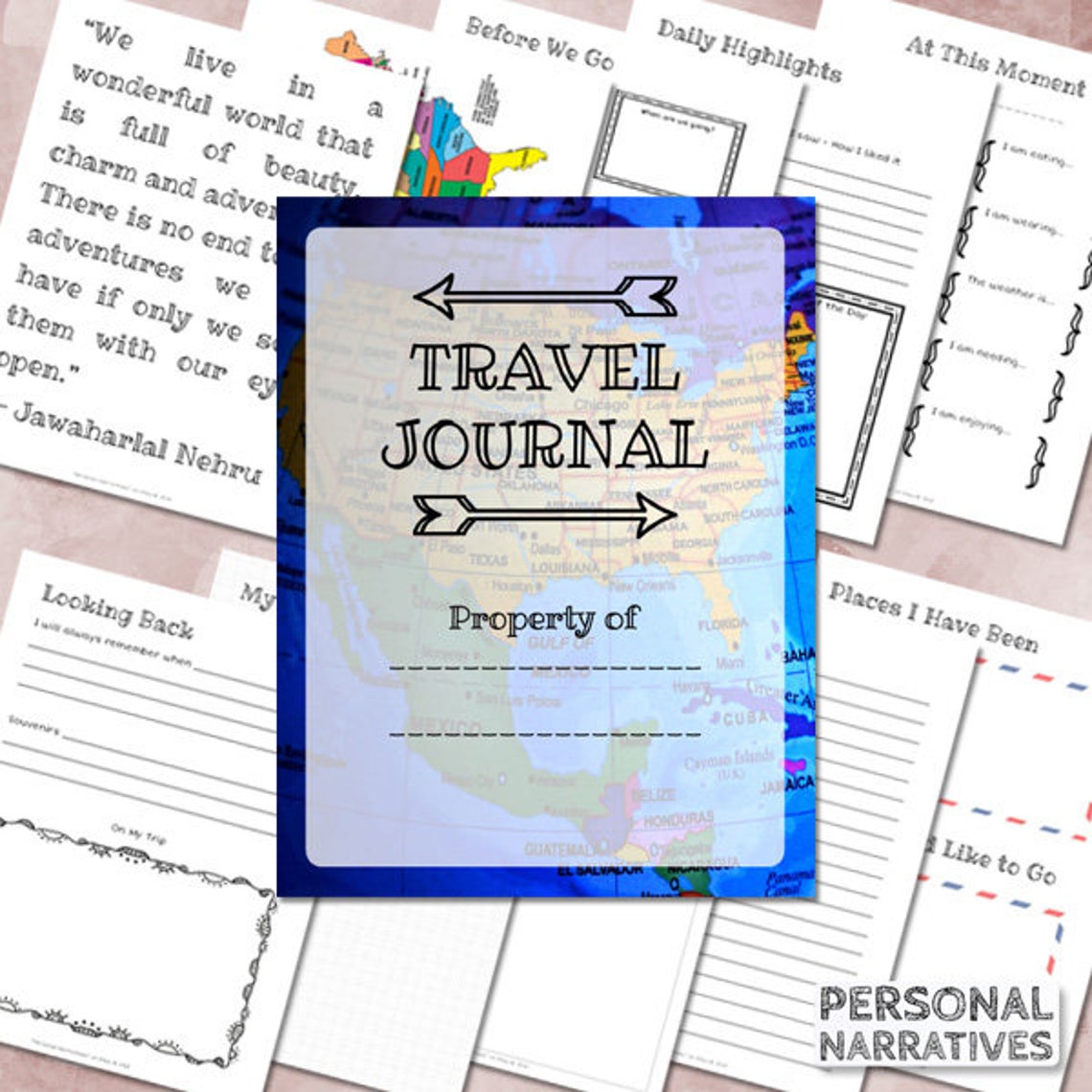 Kids Travel Journal Family Travel Printable Vacation Journal - Etsy