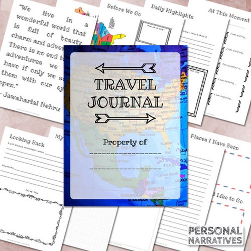 Kids Travel Journal Printable Digital PDF Road Trip - Etsy