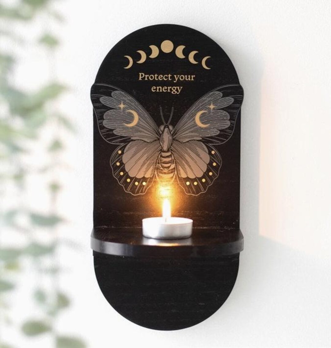 Black Moth Altar Shelf: Spooky Home Decor, Witch Gift - Etsy