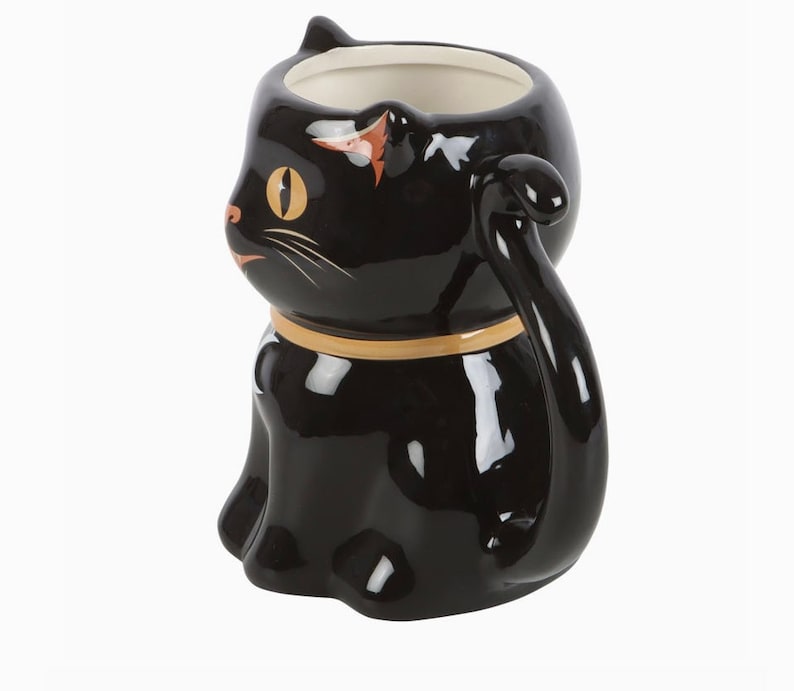 Spooky Black Cat Shaped Halloween Mug - Etsy