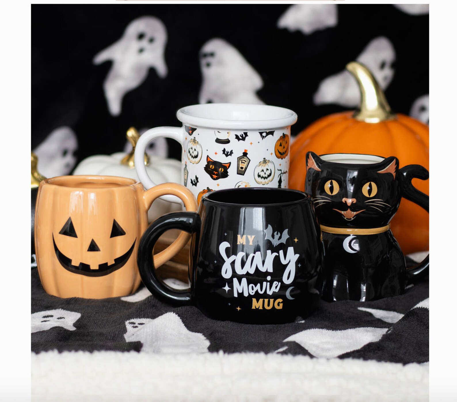 Spooky Black Cat Shaped Halloween Mug - Etsy