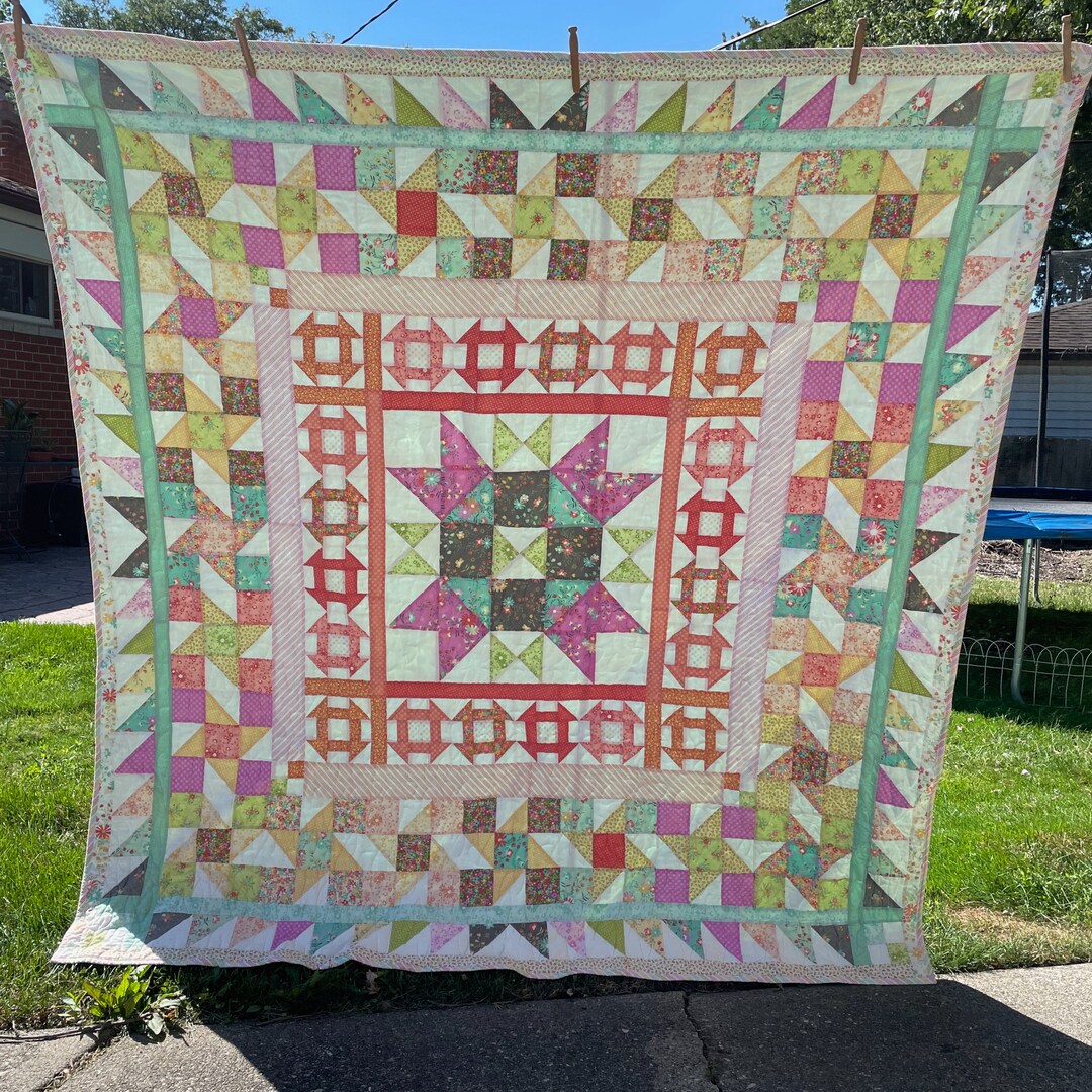 Stars Around Medallion Quilt Pattern - Etsy