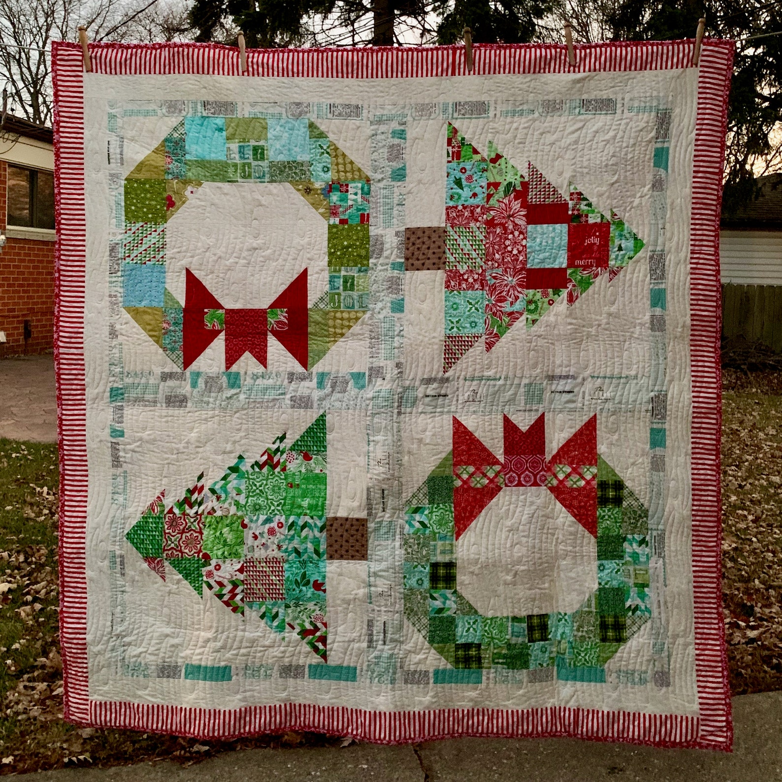Trees and Wreaths PDF Quilt Pattern - Etsy