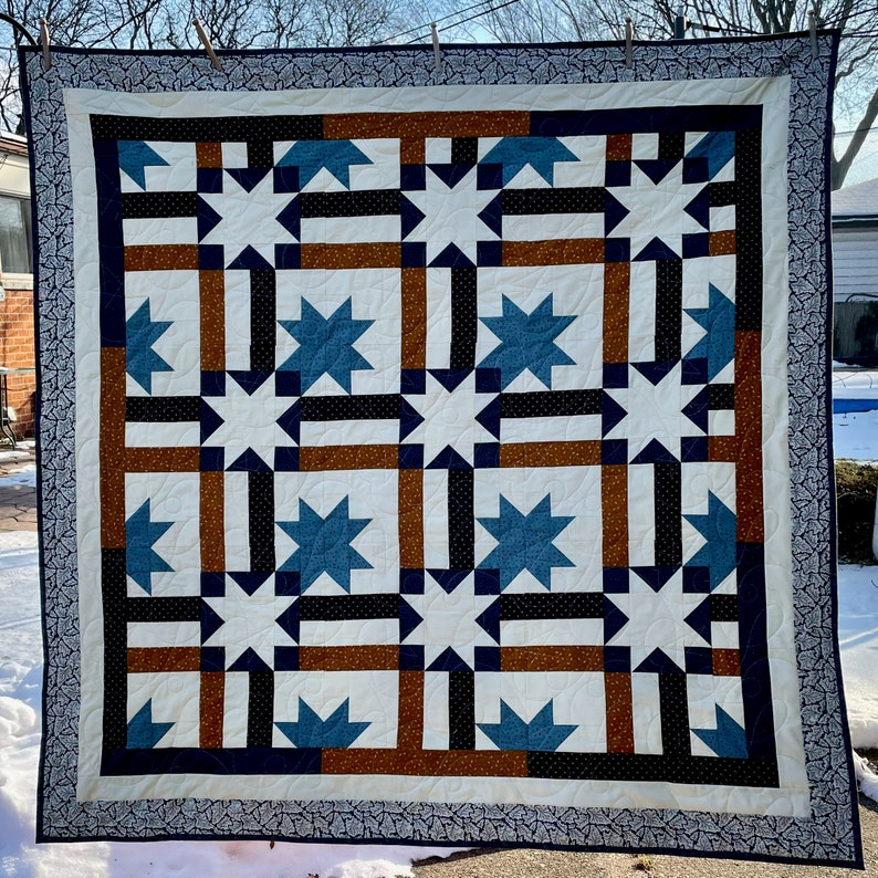 Shadow Stars Quilt PDF Pattern - Etsy