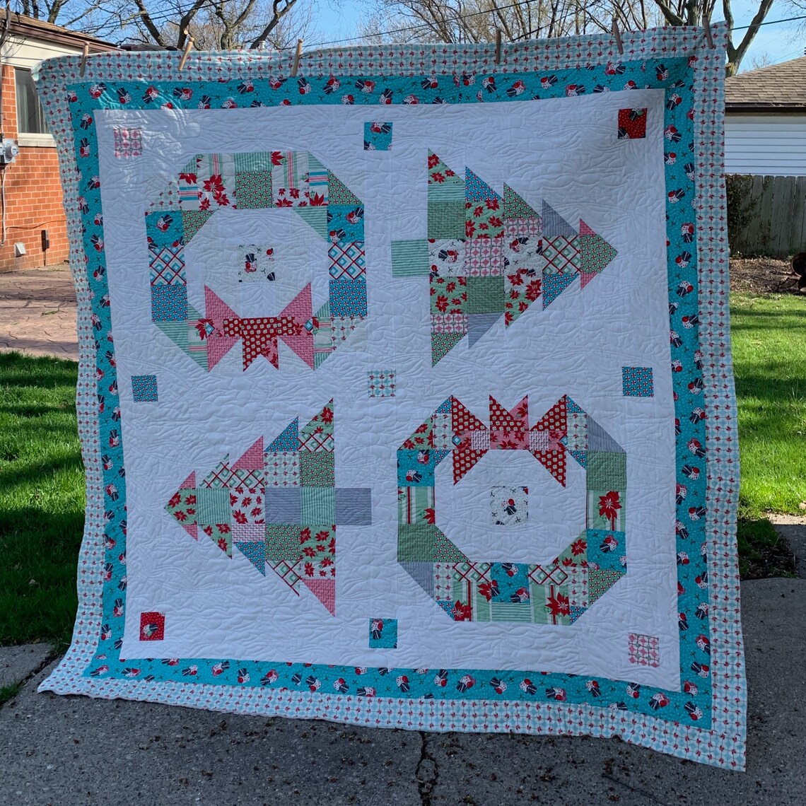 Trees and Wreaths PDF Quilt Pattern - Etsy