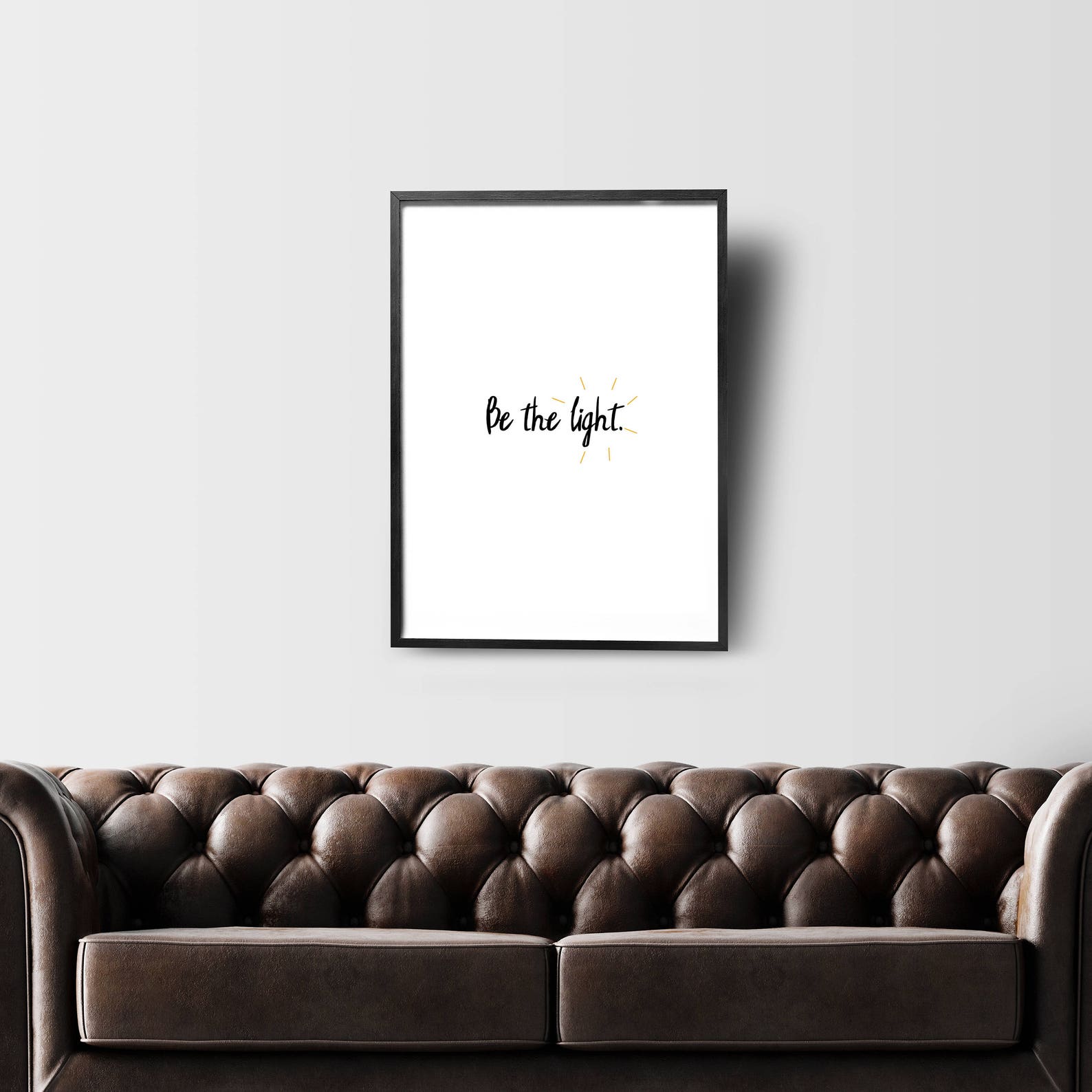 Be the Light - Digital Download - Printable Art - Minimalist Art - Etsy