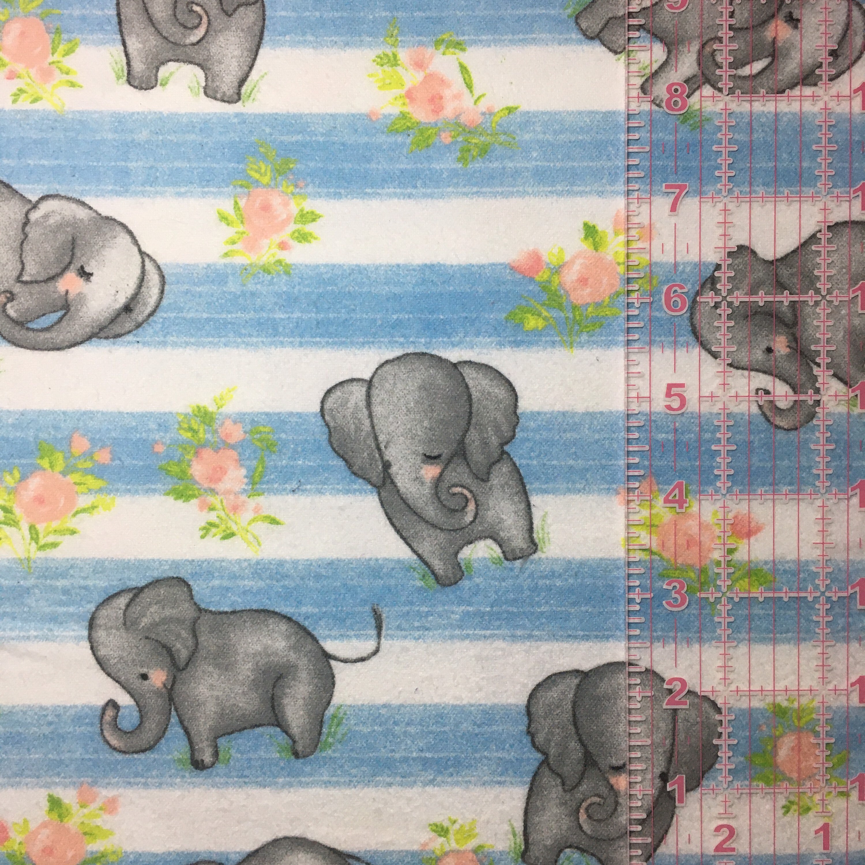 Elephants With Watercolor Flowers Flannel Fat Quarter Bundle - Etsy