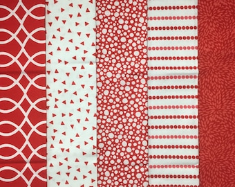 Red and White Fabric | Etsy